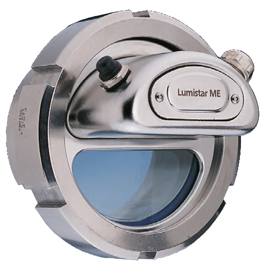 MV-ME and MV-SLM sight glass assembly with luminaire | Malux